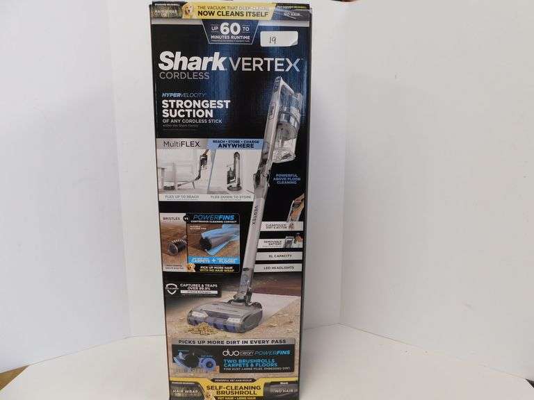 SHARK VERTEX CORDLESS MULTIFLEX VACUUM MODEL IZ462H 26 WITH HYPER ...