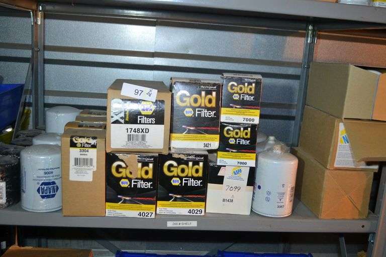 CONTENTS OF SHELF INCLUDES OIL AND/OR AIR FILTERS AS SHOWN SEE ...