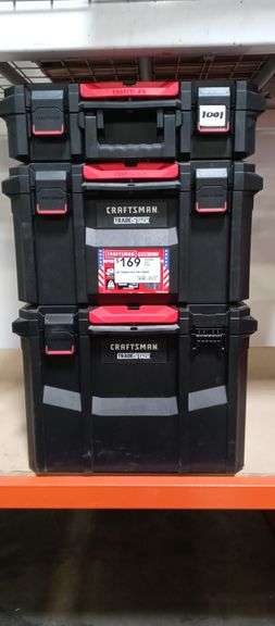 [Retail: $169.0] - CRAFTSMAN TradeStack System Tower 22-in Black Plastic Wheels Lockable Tool ...