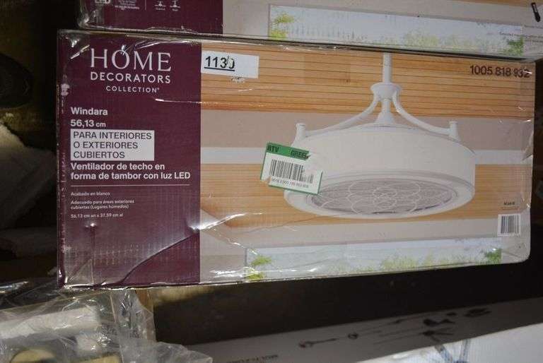 WINDARA 22 IN. LED INDOOR/COVERED OUTDOOR WHITE CEILING FAN WITH LIGHT ...