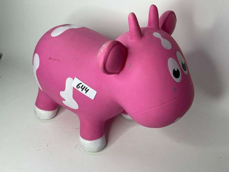 [Retail: $26.99] - Pink Cow Hopper, Bouncy Inflatable Animal Ride-on ...