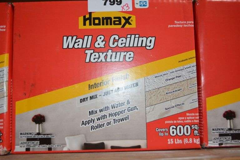 HOMAX WALL & CEILING TEXTURE INTERIOR FINISH (JUST ADD WATER) 600 SQ FT ...
