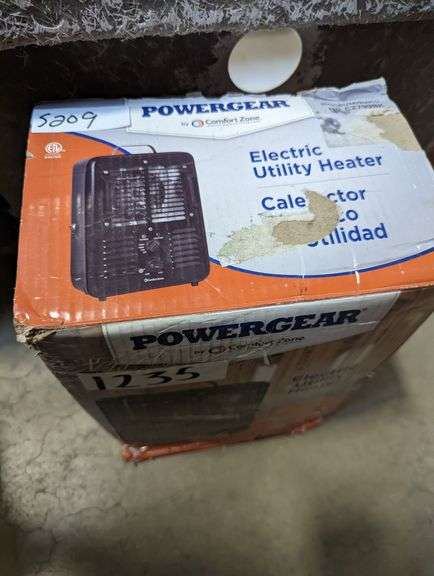 POWER GEAR COMFORT ZONE ELECTRIC UTILITY HEATER - Dallas Online Auction ...