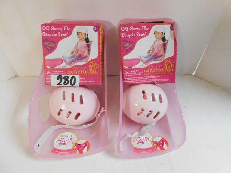 OUR GENERATION OG CARRY ME BICYCLE SEAT WITH HELMET - Dallas Online ...