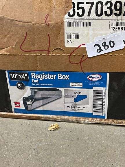 Master Flow 10 in. x 4 in. to 5 in. End Register Box - Dallas Online ...