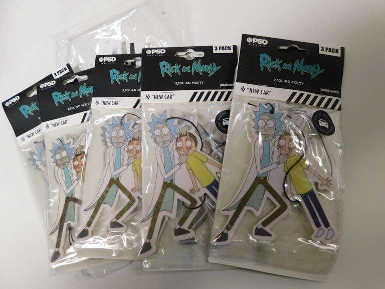 PSD THE BIG SNIFF RICK AND MORTY NEW CAR AIR FRESHENERS 3 PER PACK ...