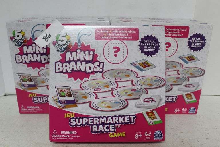 SPIN MASTER 5 SURPRISE MINI BRANDS! SUPERMARKET RACE GAME SOLD PER BX ...