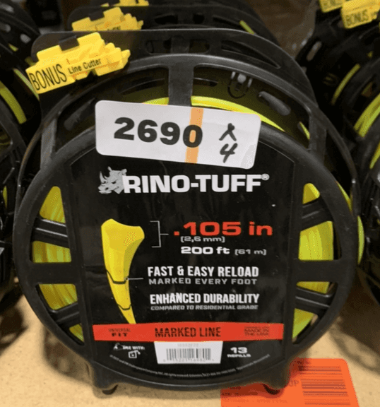 Rino-Tuff Universal Fit .105 in. x 200 ft. Pro Marked Replacement Line ...