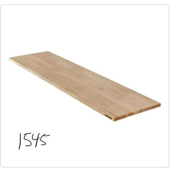 MSRP: $148.0] [SB: $10.0] Husky 64 in. Solid Wood Work Surface for ...