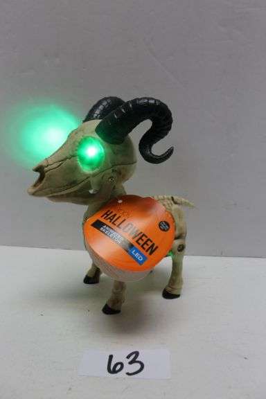 HAPPY HALLOWEEN ANIMATED GOAT SKELETON - Dallas Online Auction Company