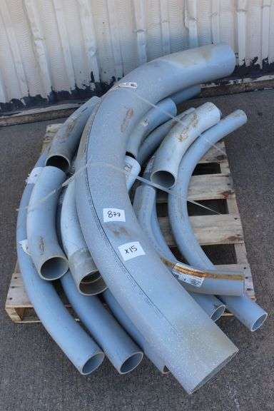 PRIME CONDUIT GRAY RIGID PVC LARGE SCALE INDUSTRIAL PIPING, ASSORTED ...