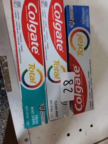 COLGATE TOTAL TOOTHPASTE 5.1OZ TUBES INCLUDING FLAVORS CLEAN MINT PASTE ...