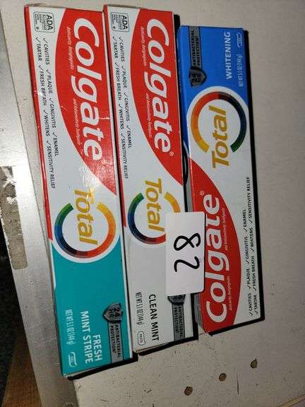 COLGATE TOTAL TOOTHPASTE 5.1OZ TUBES INCLUDING FLAVORS CLEAN MINT PASTE ...