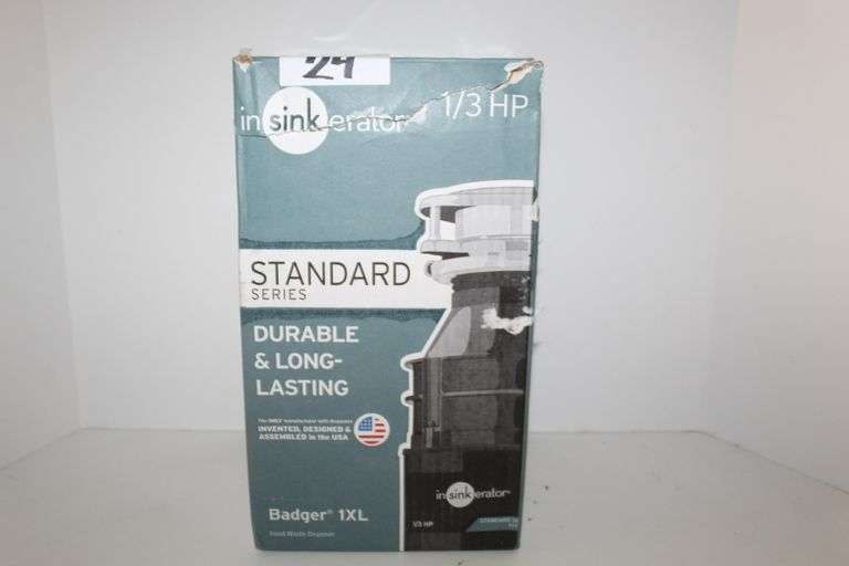 INSINKERATOR 1/3HP STANDAR SERIES BADGER 1XL FOOD WASTE DISPOSER ...
