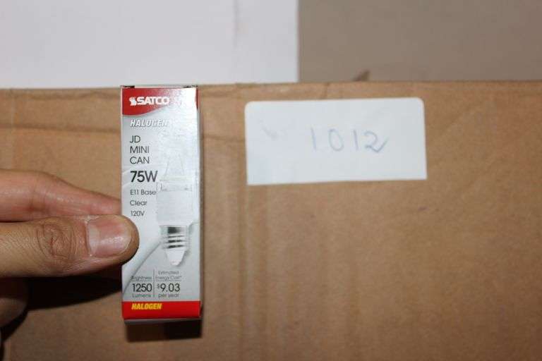 SATCO S3157 75W JD MINI CAN E11 BASE LAMP BULBS 120V CLEAR HALOGEN 1250 ...