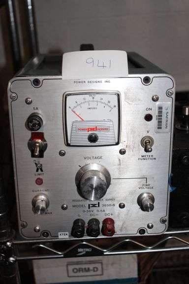 POWER DESIGNS INC.3650-S REGULATED DC POWER SUPPLY - Dallas Online ...