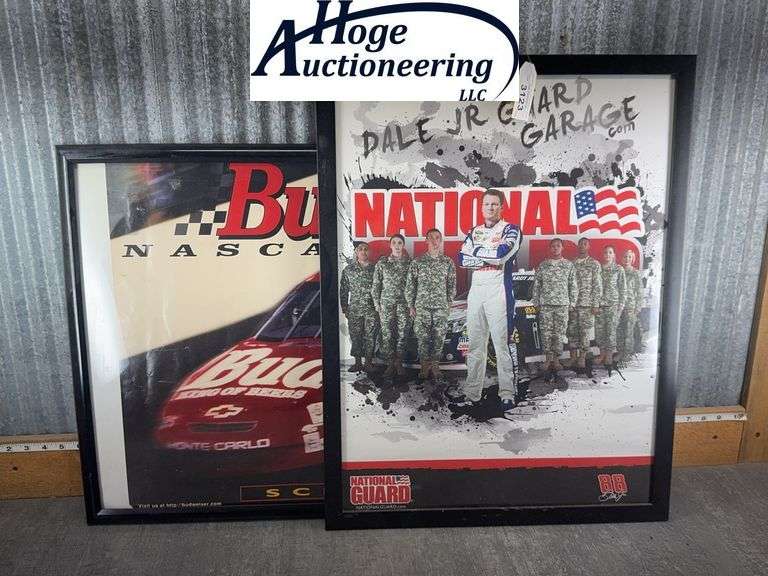 PAIR OF FRAMED NASCAR POSTERS - Hoge Auctioneering LLC