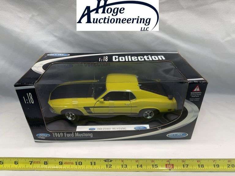 1/18 1969 Ford Mustang Boss 302, New in the box - Hoge Auctioneering LLC