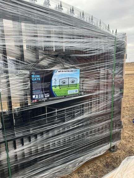 NEW 14 FT PARTING IRON GATE, (2) 7 FT GATES MAKE 14 FT, 1 PRICE - Hoge ...