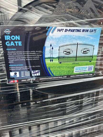 NEW 14 FT PARTING IRON GATE, (2) 7 FT GATES MAKE 14 FT, 1 PRICE - Hoge ...