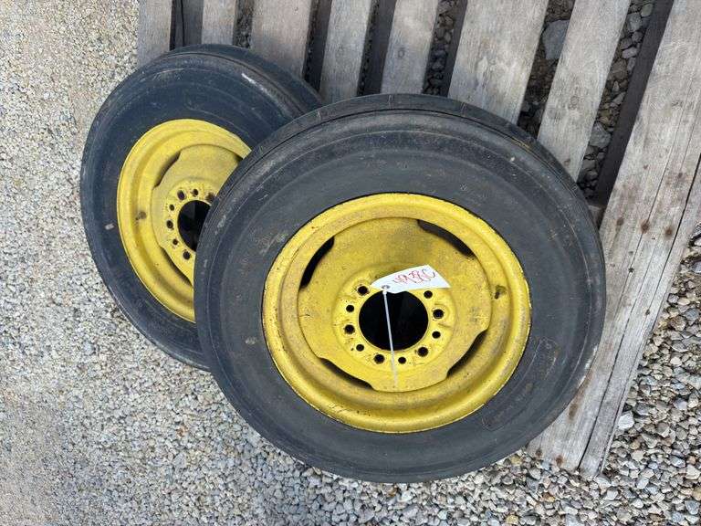 6.00-16 implement tire/rim, pair for 1 price - Hoge Auctioneering LLC