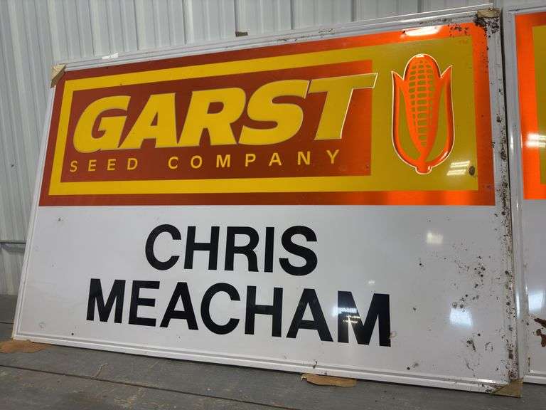 GARST SEED COMPANY TIN SIGN, 46"T X 70"W, - Hoge Auctioneering LLC
