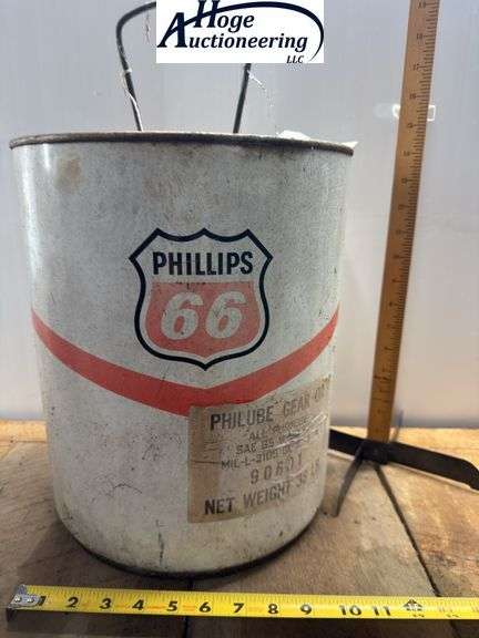 Phillips 66 Gear Oil can with handle. Appears to be 5 gallons. - Hoge ...
