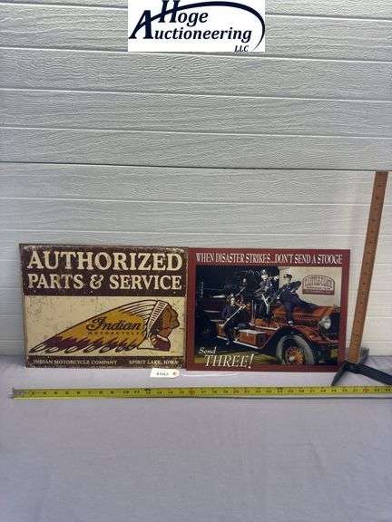 X2 - Indian Motorcycle & When Disaster Strikes signs - tin - Hoge ...