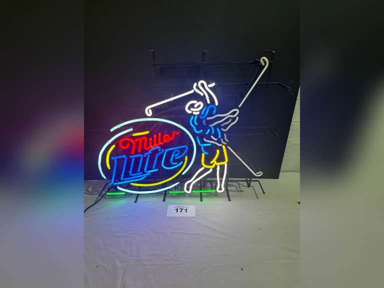 Miller Lite Neon Sign - Hoover's Auctions & Real Estate LLC