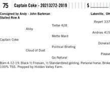 Captain Coke - 20213272-2019 - Mt Hope Auction