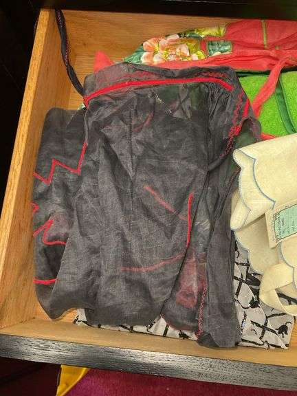 Contents of drawer: fancy aprons - Hurley Real Estate & Auctions