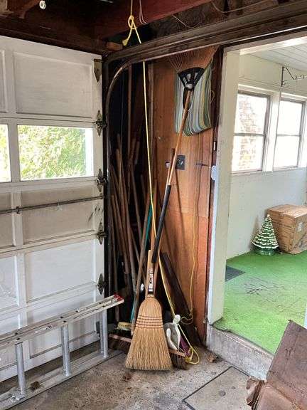 Corner lot: rake, broom, push brooms, shovels - Hurley Real Estate ...