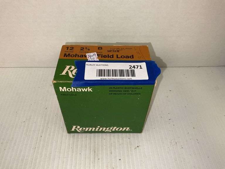 Full box of Remington 12 gauge 2 3/4" Mohawk Field Load shotgun shells ...