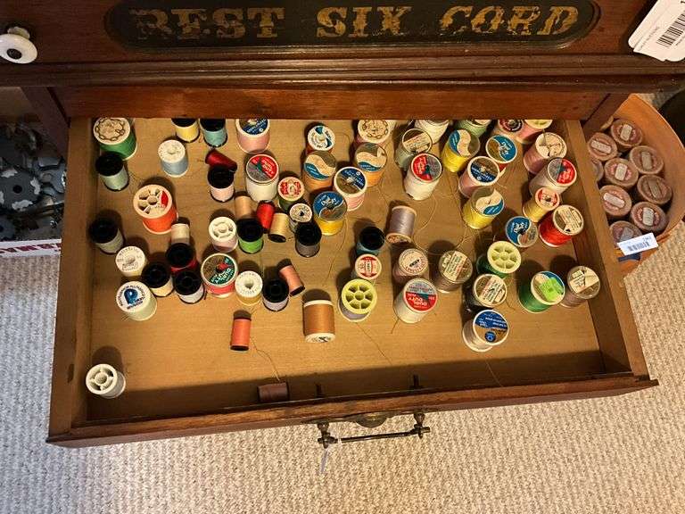 Contents of four drawers: thread spools, sewing notions - Hurley Real ...