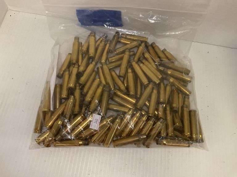 Bag of 100 empty Federal .308 brass casings - Hurley Real Estate & Auctions