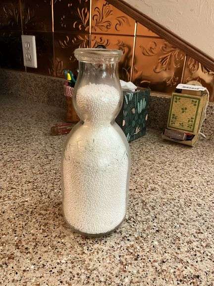 Clendale farms Cream top milk bottle w/ cap - Hurley Real Estate & Auctions