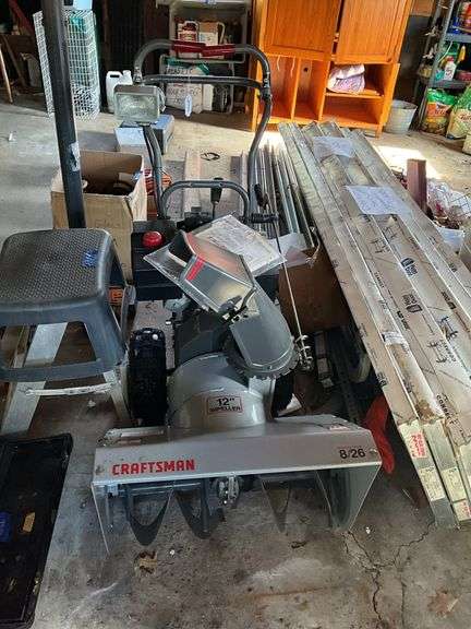 Craftsman electric start snow thrower model: 536.c86621, 8HP, 26inch ...