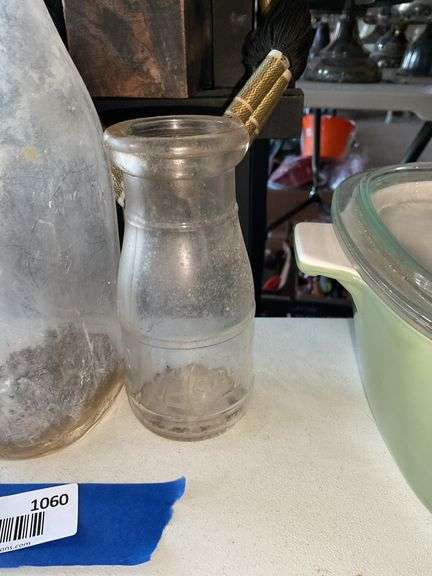 Two milk bottles including Schauber Dairy - Hurley Real Estate & Auctions