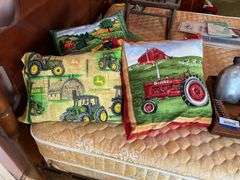 John Deere and Farmall tractor throw pillows, John Deere blanket and ...