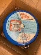 Triple-decker food carrier in box - Hurley Real Estate & Auctions