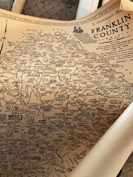 Franklin County PA settlement map, Declaration of Independence ...