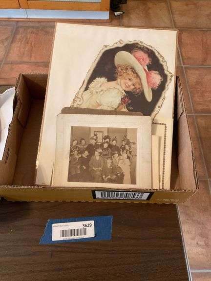 Paper collectibles including: cabinet photos, hand fan - Hurley Real ...