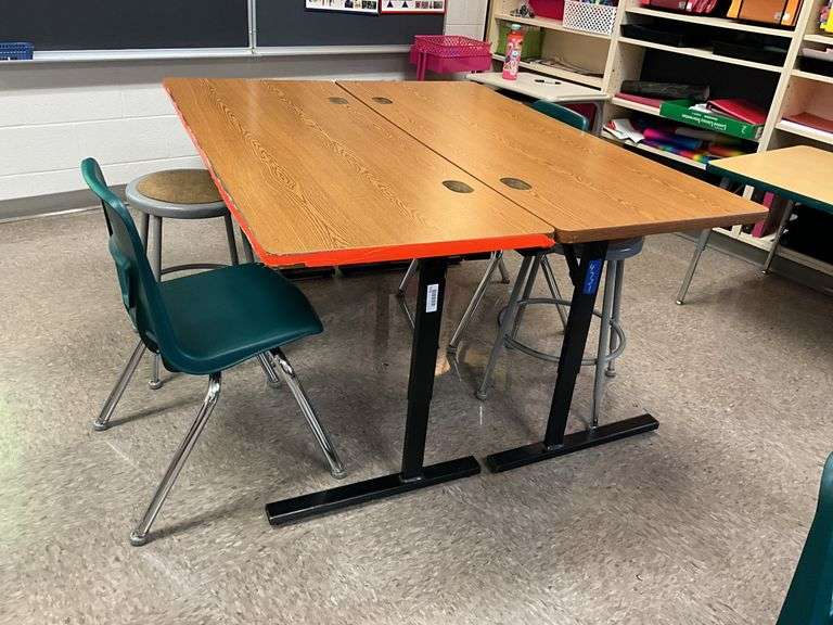 Two desks and two chairs, two stools - Hurley Real Estate & Auctions