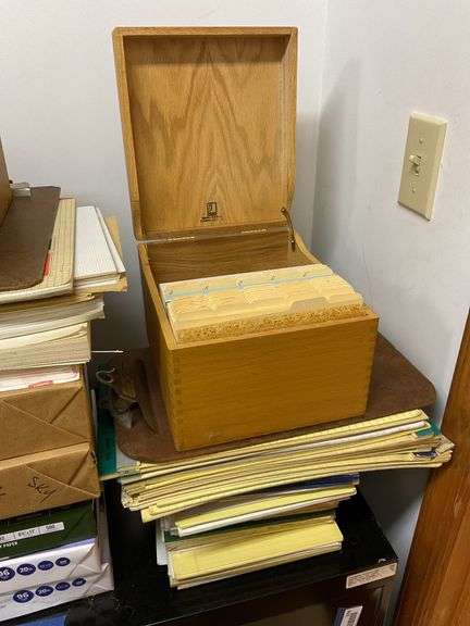 Printer paper, legal pads, wood file boxes - Hurley Real Estate & Auctions