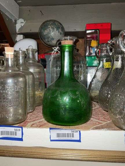 Green White House vinegar bottle and clear jug - Hurley Real Estate ...