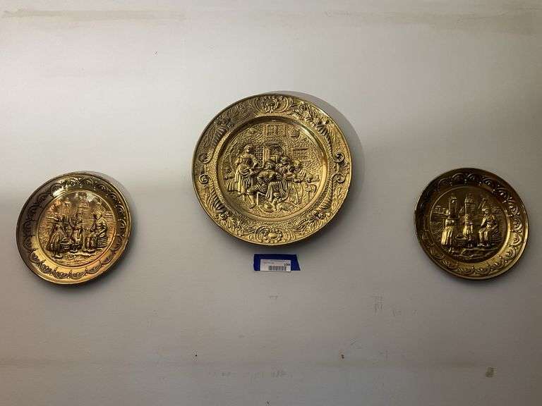 Wall hangings: embossed brass plaques - Hurley Real Estate & Auctions