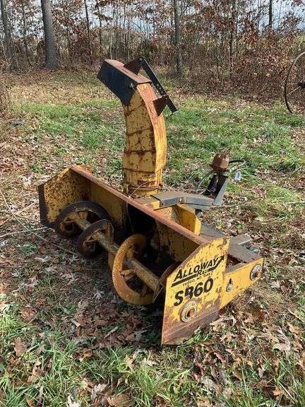 Alloway three-point hitch, pto snowblower model sb 60 - Hurley Real ...