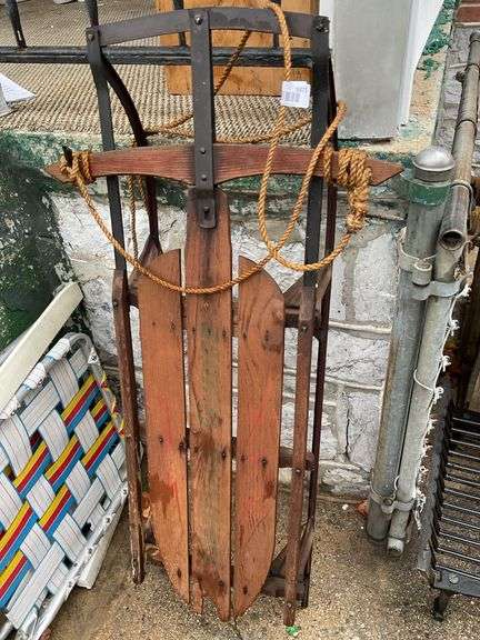 Lightning Guider wooden snow sled - Hurley Real Estate & Auctions