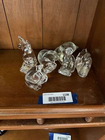 Art glass animal and figure paperweights - Hurley Real Estate & Auctions