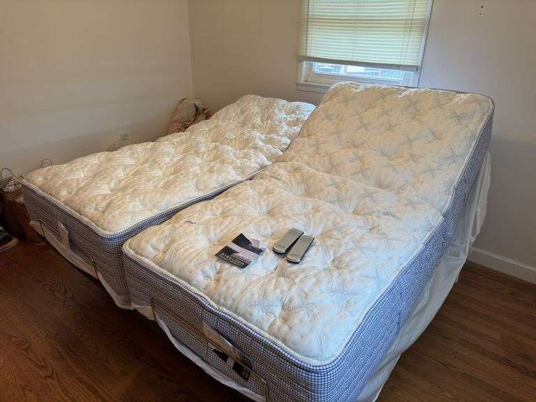 (2) single lift beds with (2) single aireloom mattresses; combined it ...